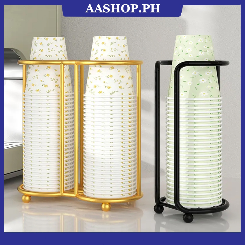 Paper Cup Holder Metal Paper Cup Rack Disposable Cup Storage Rack for ...