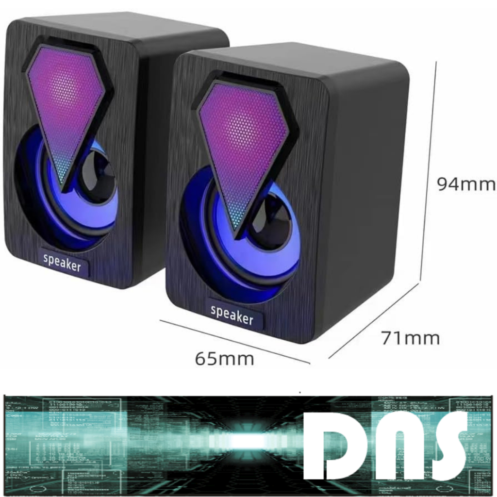 YSD-1046 Computer Speaker USB Colorful Lighting Effect RGB Gaming ...