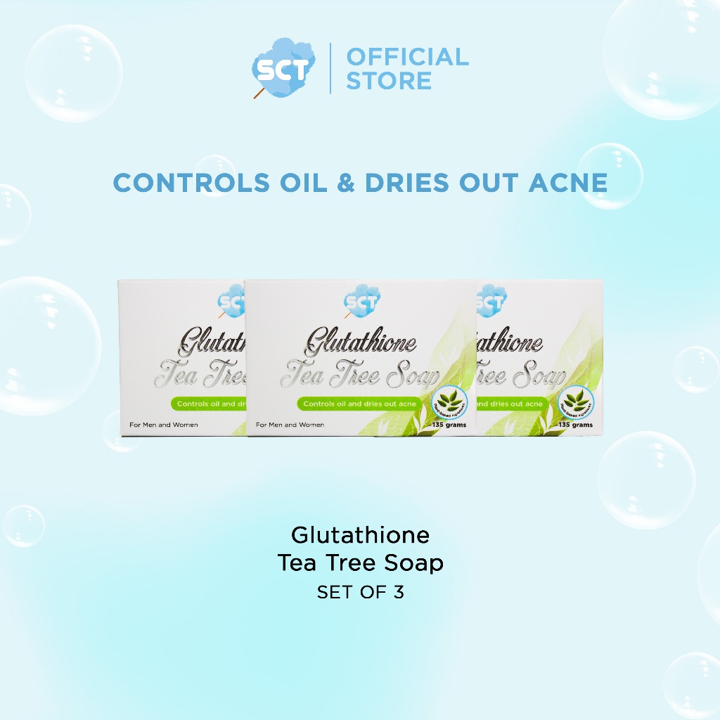 SCT Glutathione Tea Tree Soap Set of 3 | Shopee Philippines