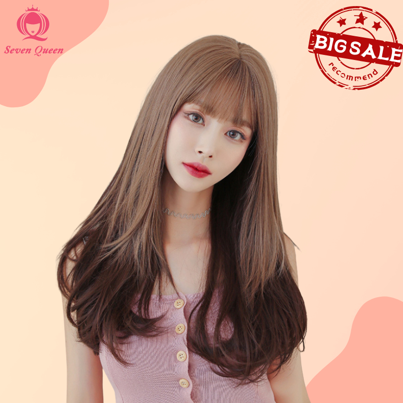 "Aurora"Wig 59cm long hair big wave natural lifelike two-color wig ...