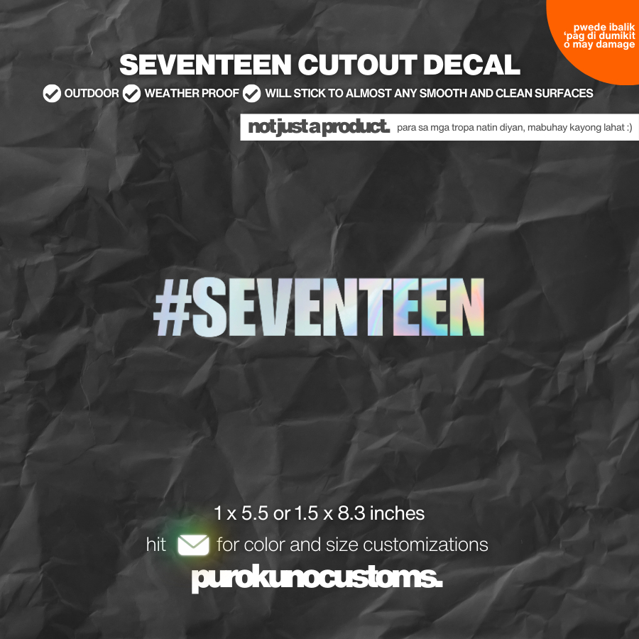 SEVENTEEN CUTOUT DECAL STICKER | Shopee Philippines
