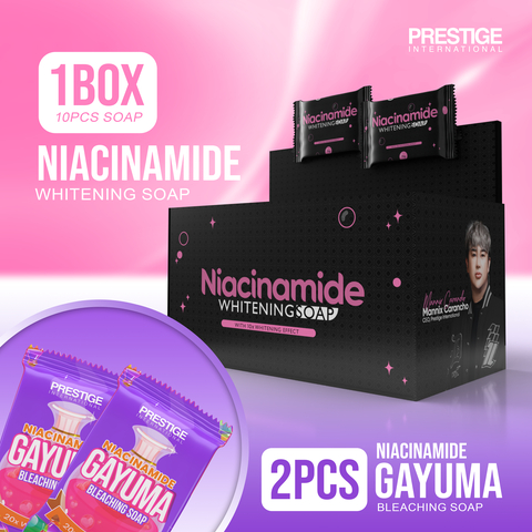 1BOX NIACINAMIDE WGITENING SOAP + 2PCS GAYUMA BLEACHING SOAP | Shopee ...