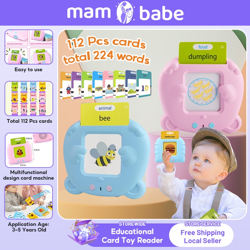Flash Card Reader Early Education Portable Pronunciation Oral Learning ...
