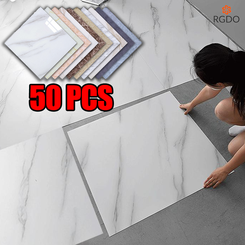 50PCS Marble Vinyl Floor Sticker Self Adhesive PVC Flooring Stickers ...
