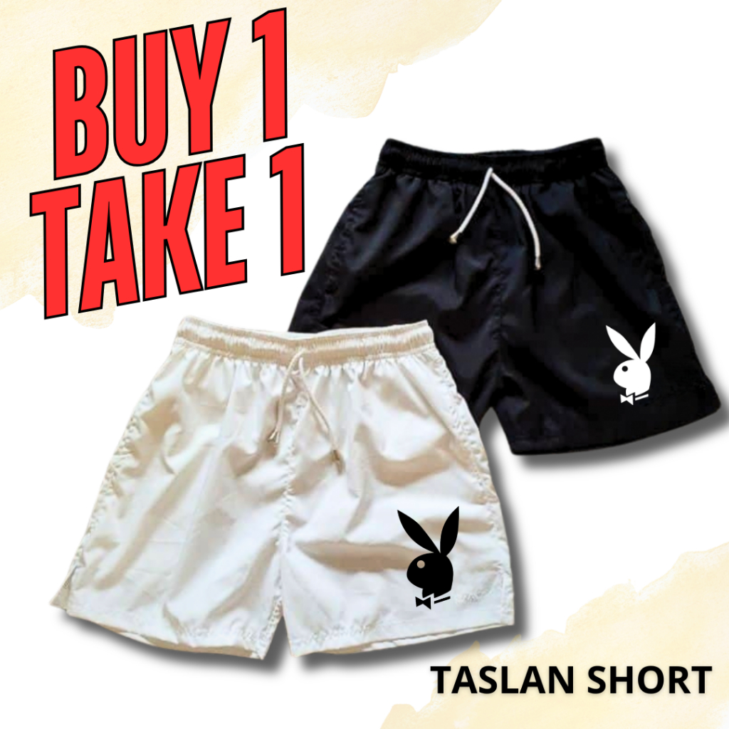 Buy 1 Take 1 Taslan Casual/ Basketball Shorts For Men Plain Breathable ...