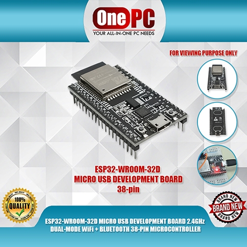 ONE PC ESP32-WROOM-32D MICRO USB DEVELOPMENT BOARD 2.4GHz DUAL-MODE WiFi + BLUETOOTH 38-PIN ...