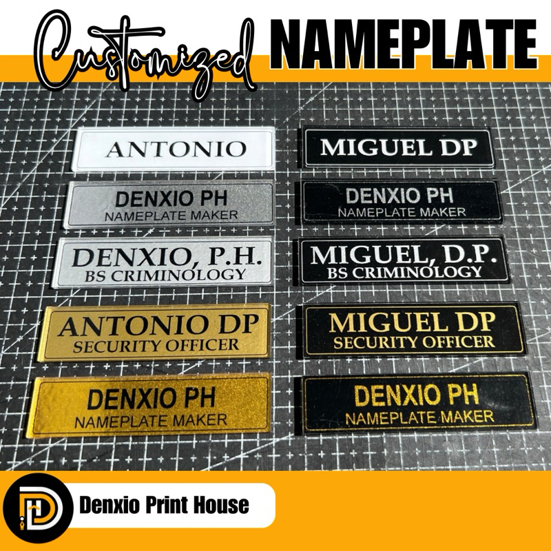 Customized Nameplate for Security Guard/ Criminology/ PNP/ Seaman ...