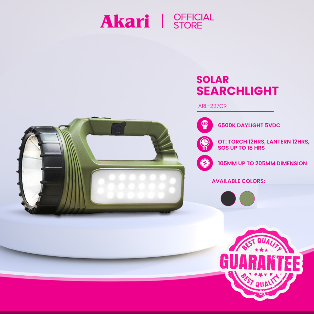 Akari Solar Searchlight with Lantern Color (ARL-2273) | Shopee Philippines