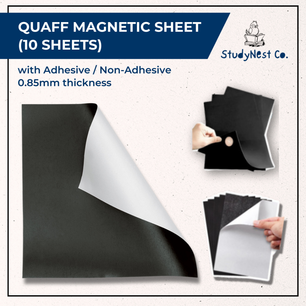 SNCo. | Quaff A4 Size Magnetic Sheets 10 Pack - Plain & Adhesive DIY Ref Magnet | Shopee Philippines