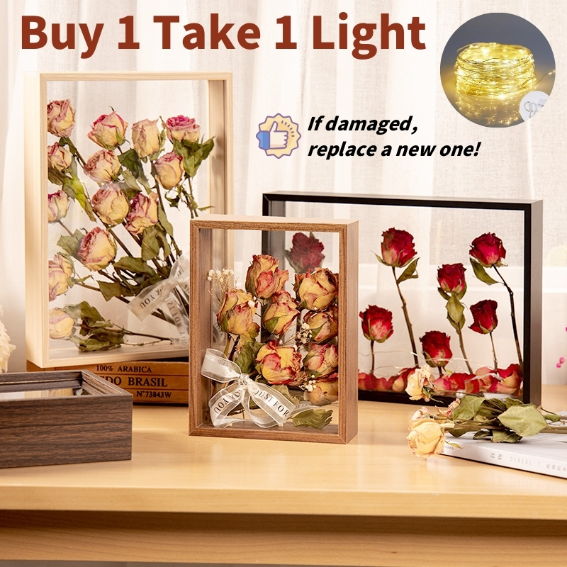 DIY Wooden Flower Frame Hollow Frame Photo Frame Dehydrated Flower ...