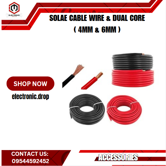 Solar Cable Wire 4mm 6mm DC Connector) & (Double Core 4mm 6mm) | Shopee ...