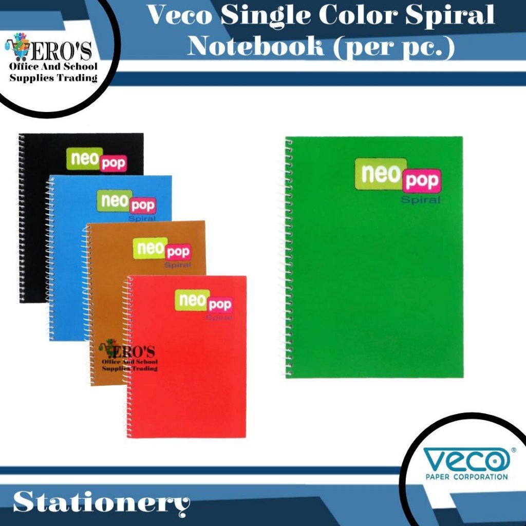 VECO SPIRAL NOTEBOOK I SOLD PER PIECE | Shopee Philippines
