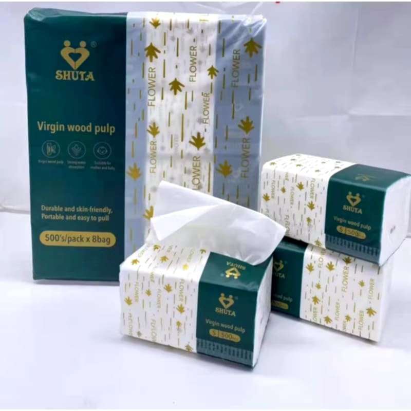 Virgin Wood Pulp Facial Tissue Shuta 500's (1PACK ) Good Quality Tissue ...