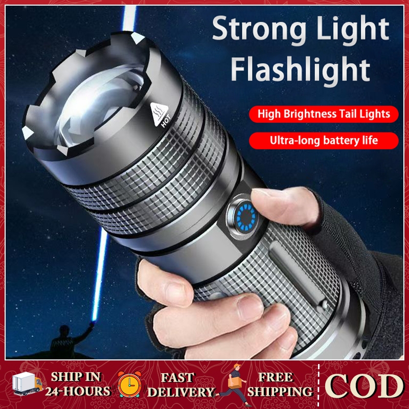 Strong light flshlight Rechargeable Waterproof Flashlight Outdoor Ultra ...