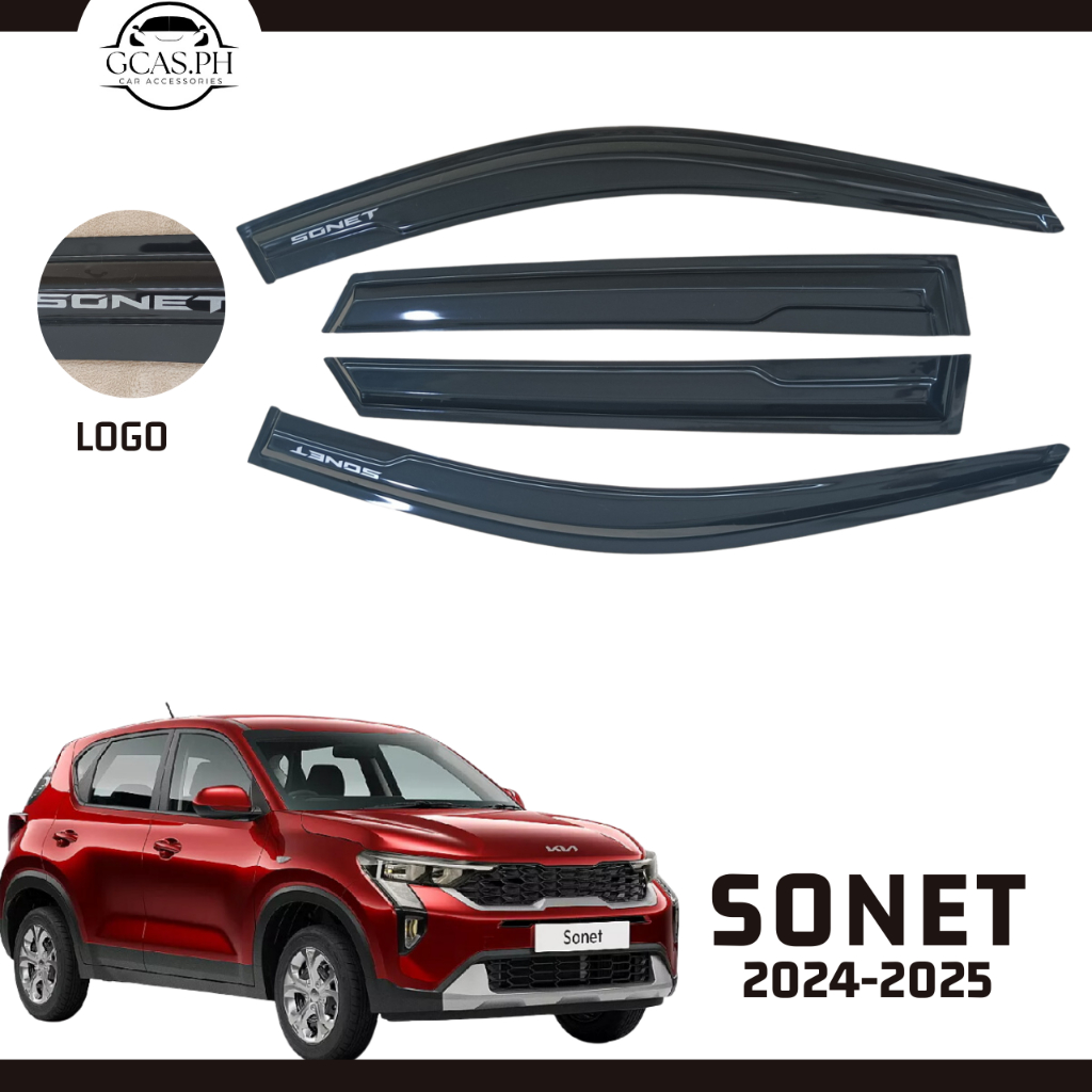 2024 2025 Kia Sonet Rain Visor, Rain gutter, Door visor, Window visor ...