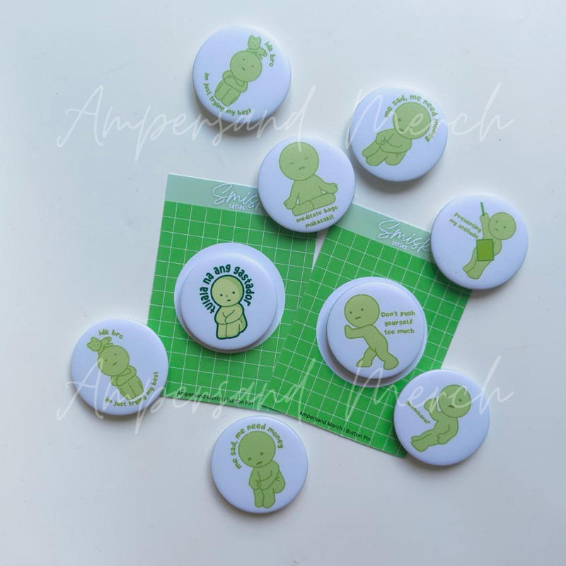 &M Smiski Series Button Pin (sold per piece) | Shopee Philippines