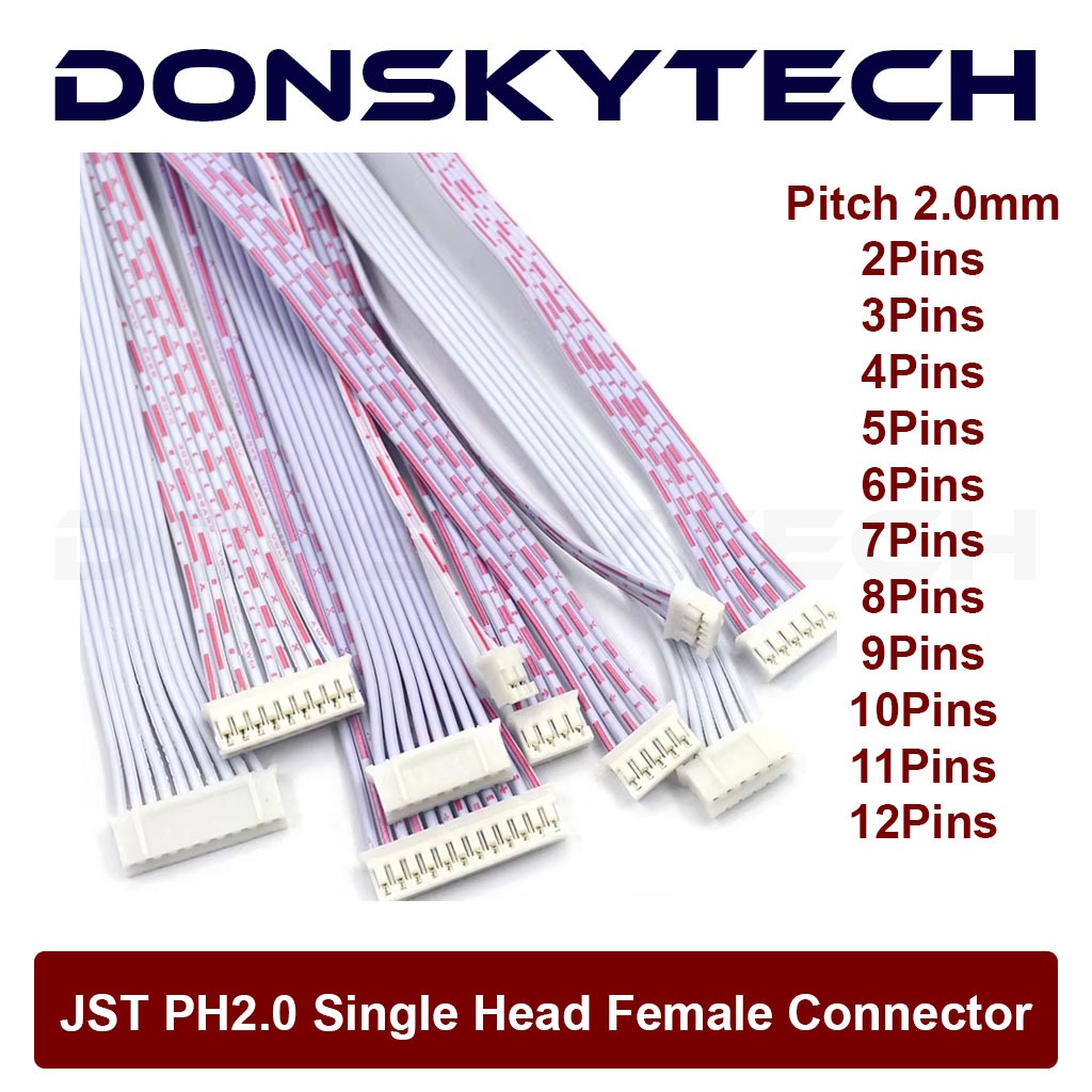 JST PH2.0 Female Connectors Pitch 2.0mm Single Head Terminal Cable Wire Connector 2P 3P 4P 5P 6P ...