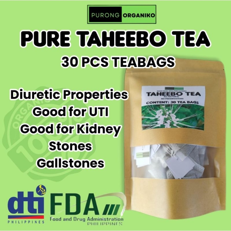PURE TAHEEBO TEA 30 PCS TEABAGS | Shopee Philippines