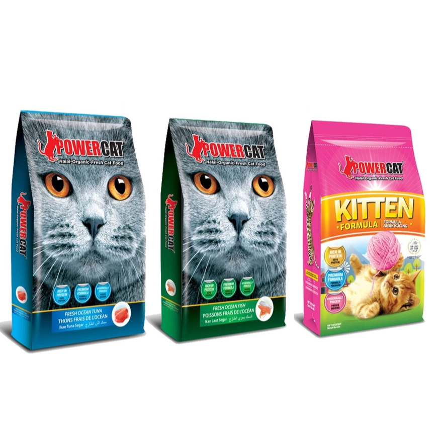POWERCAT Dry Cat Food per Sack for Adult (8kg) and Kitten (7kg ...