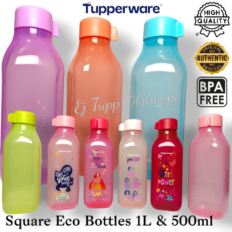 Original Tupperware Square Eco Bottle 1Liter or 500ml | Shopee Philippines