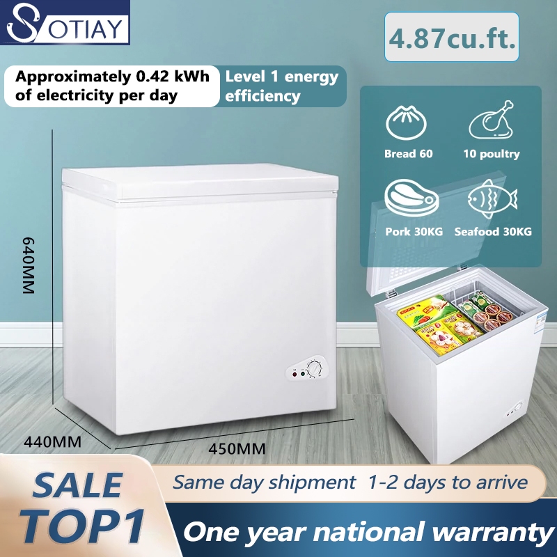 freezer 4.52cu.ftsmall home freezer large capacity horizontal freezer ...