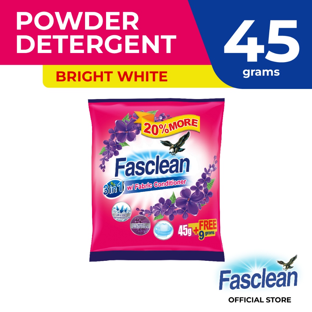 FasClean Detergent with Fabcon 45g | Shopee Philippines