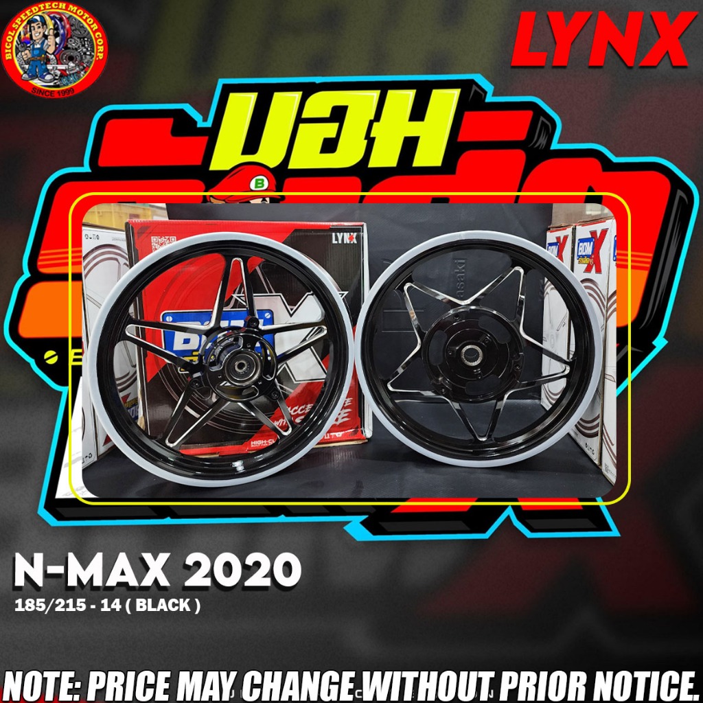 BOM RANGSIT MAGS NMAX 2020 MAGS BOM-X LYNX 185/215 -14 BLACK (CM02MAB ...