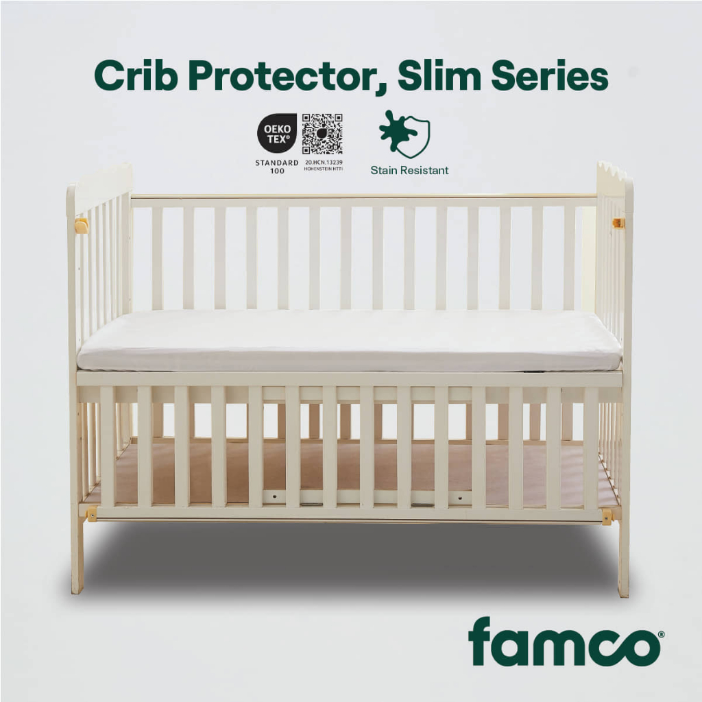 Famco Crib Protector, Slim Series - Slim and Snug Protection for Baby ...
