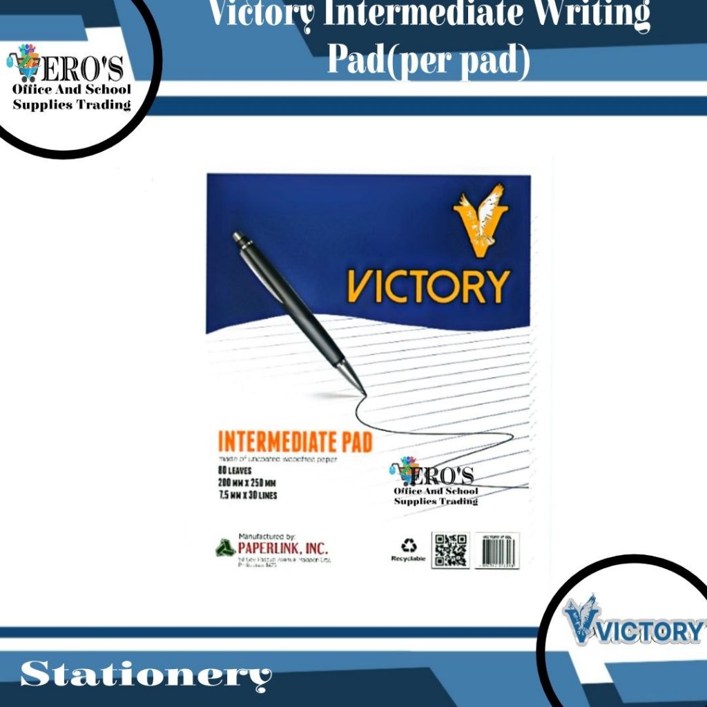 VICTORY Intermediate Pad Paper (1 pad) | Shopee Philippines