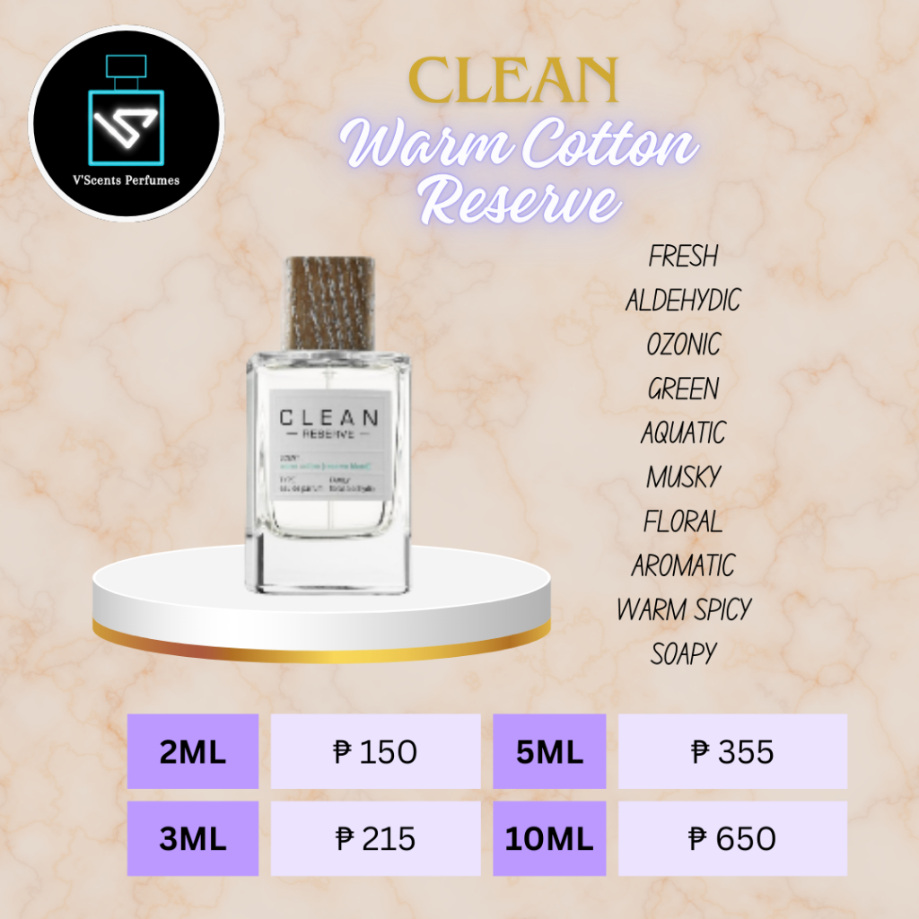 [ Clean ] Warm Cotton Reserve Decant (Takal) | Shopee Philippines