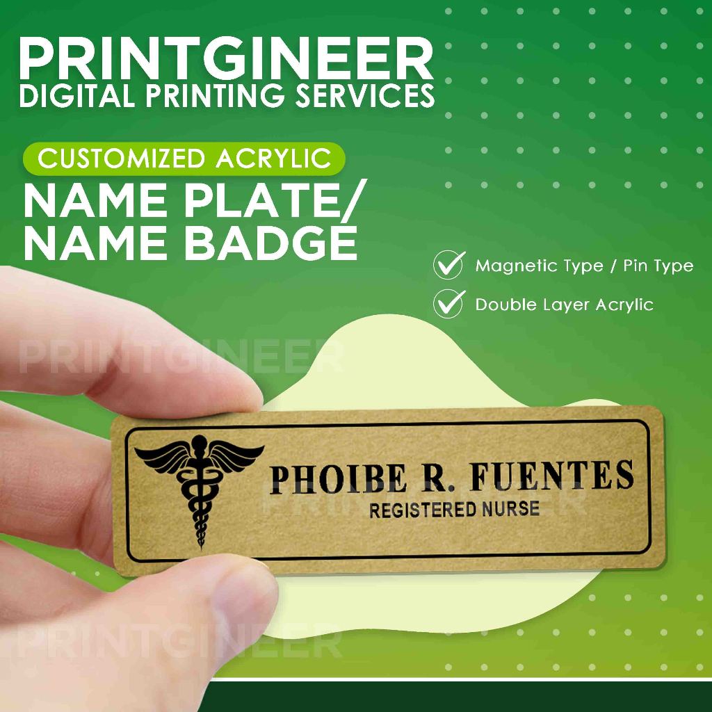 NURSING Name Plate | Magnetic Type NAME PLATE Registered Nurse | NAME ...