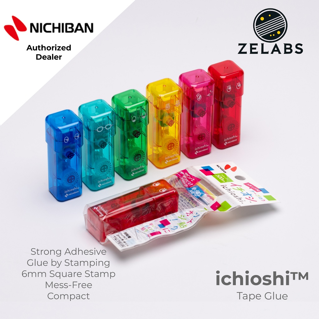 Nichiban Tenori Ichioshi (One Push) Tape Glue Stamp Adhesive - TN-TEI - 6mm | Shopee Philippines