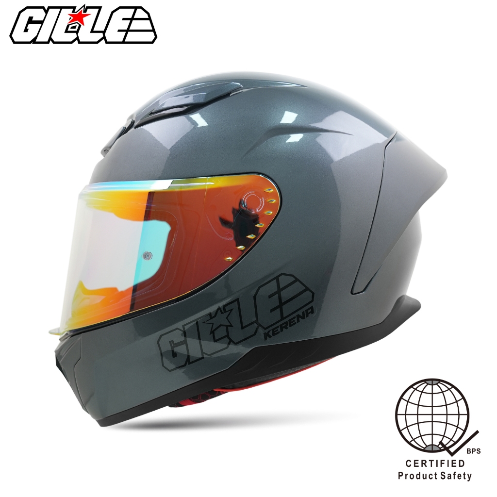 GILLE FF007 Kerena Mono Color Revo Lens Full Face Single Visor ...