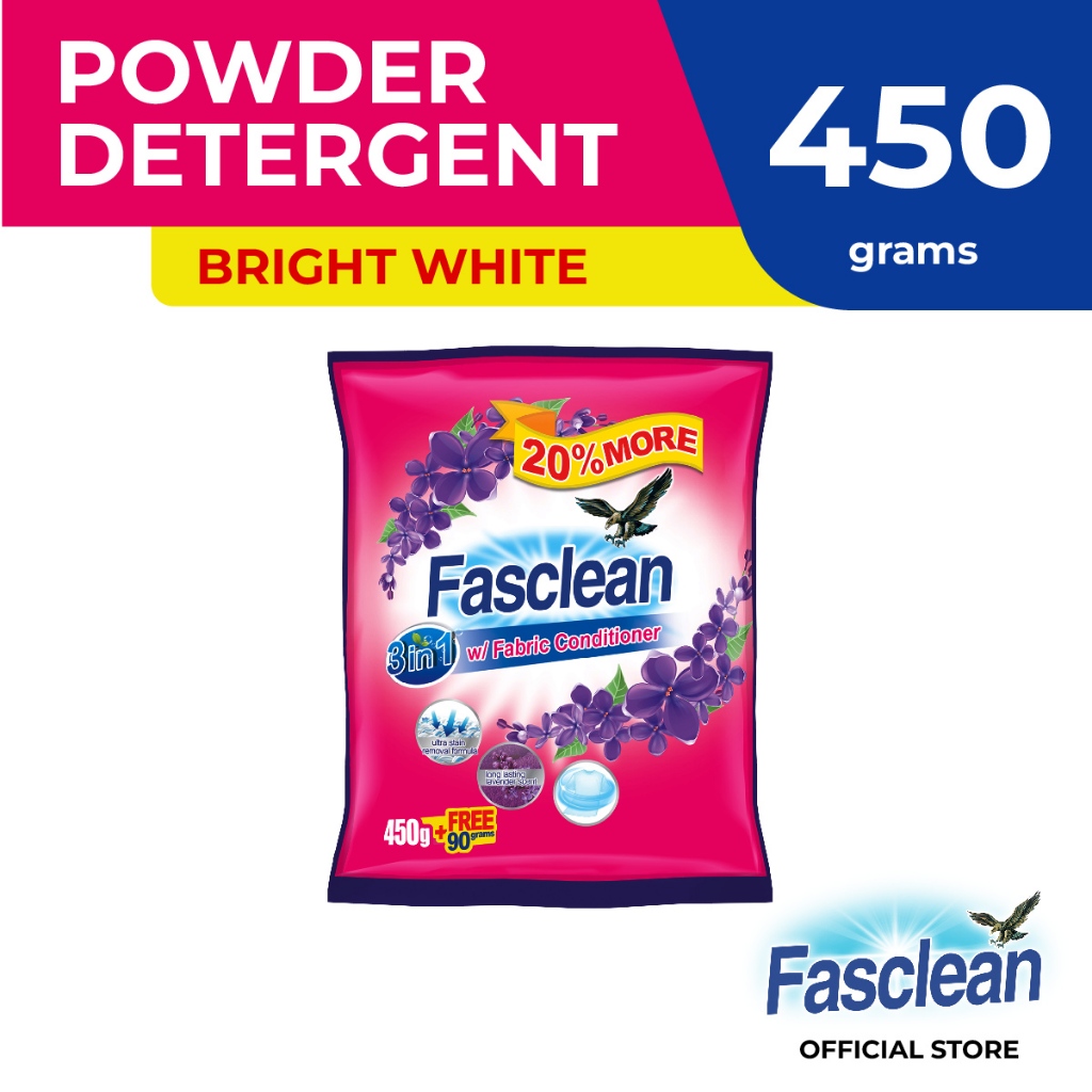 FasClean Detergent with Fabcon 450g | Shopee Philippines
