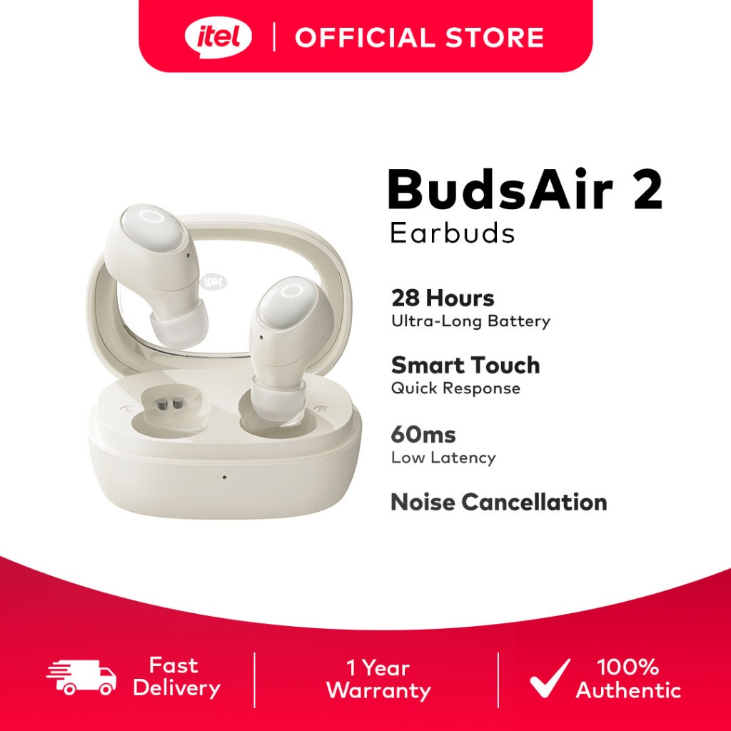itel BudsAir2 Earphone True Wireless Bluetooth 5.4| 28 Hours Ultra-long ...