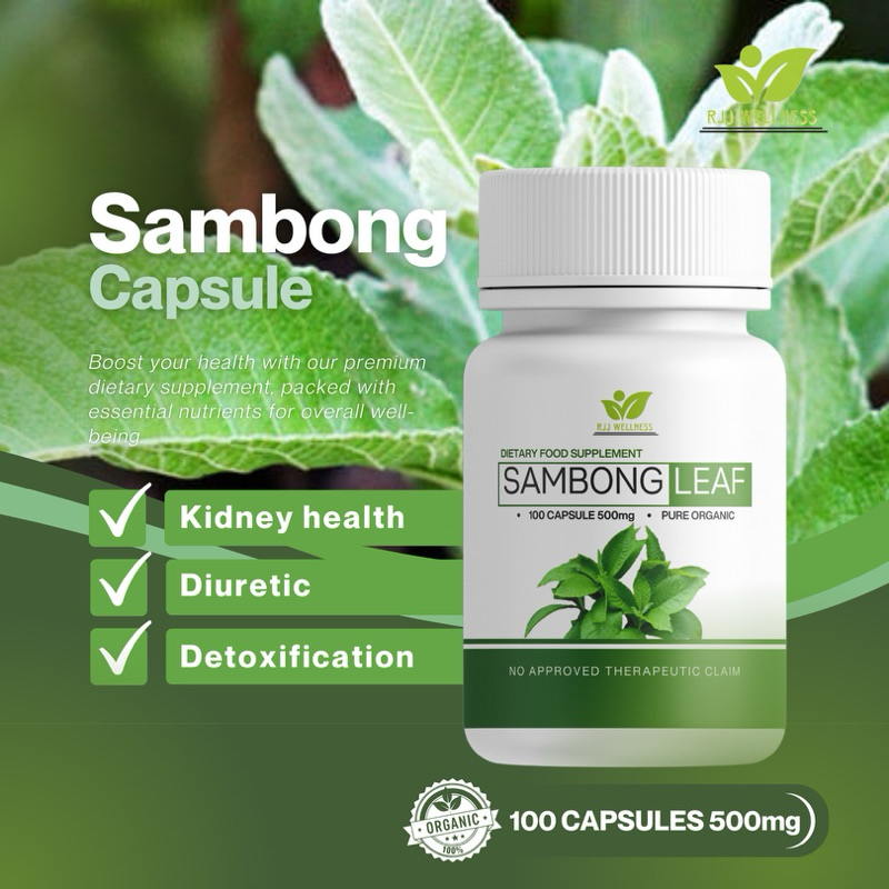 Authentic Sambong 500mg~100 Capsules | Shopee Philippines