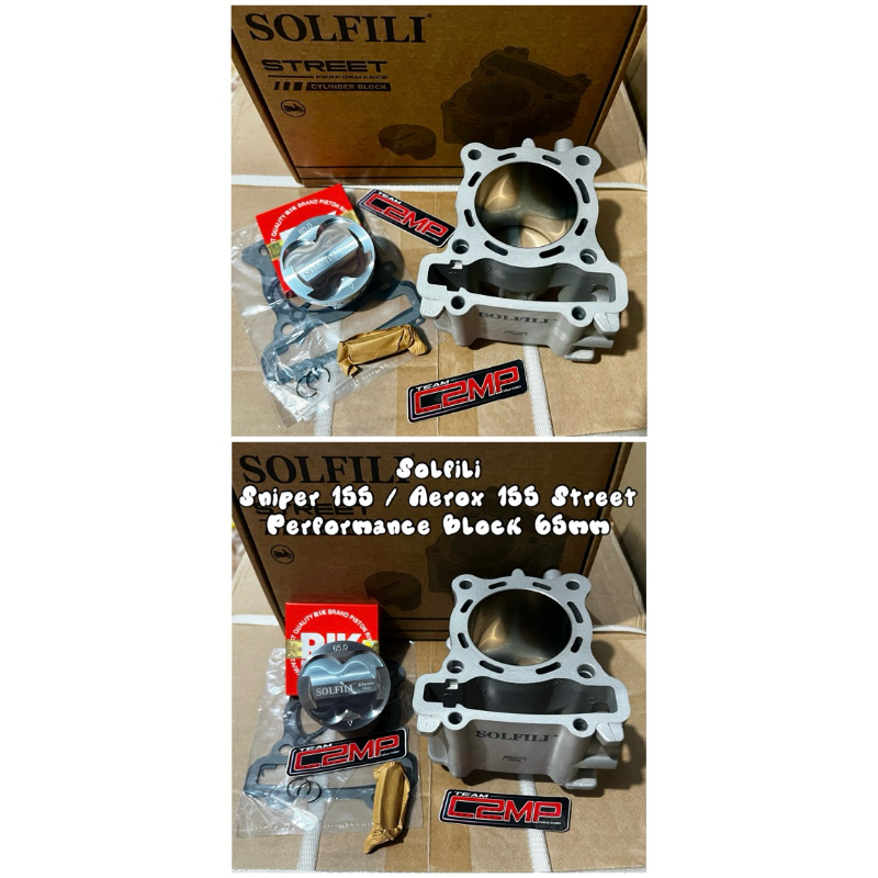 Solfili Chrome Bore Dome Type Casting Piston Street Performance Block ...