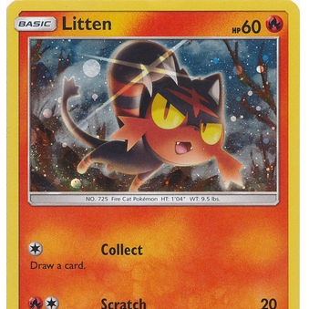 Litten - SM08 - Holo Promo Pokemon Sun & Moon Promos | Shopee Philippines
