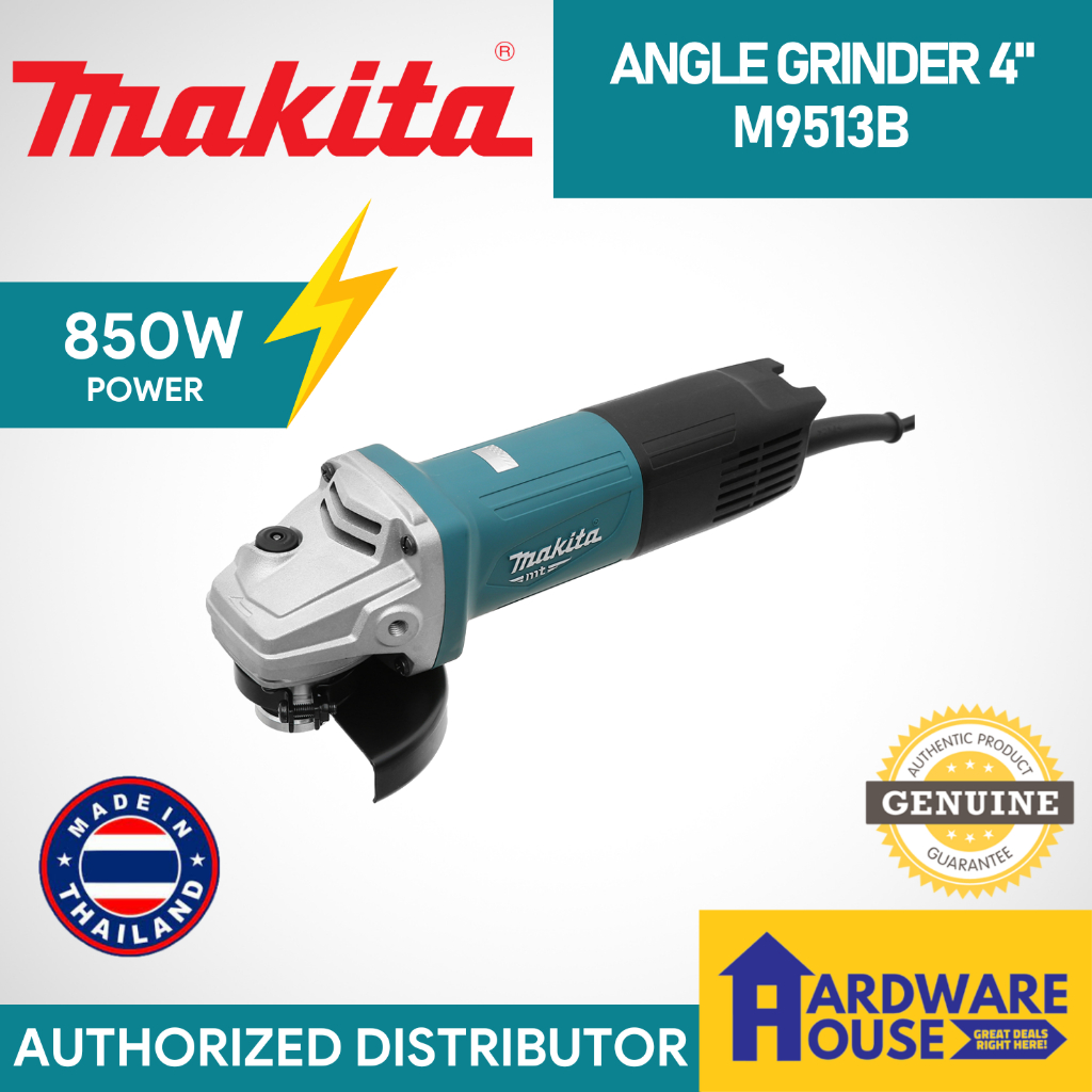 ORIGINAL MAKITA M9513B Angle Grinder 4" 850W HEAVY DUTY Toggle Switch | Shopee Philippines