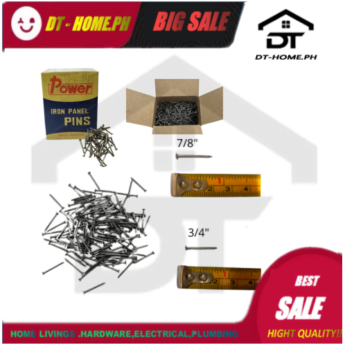 Iron Panel Pins Smooth Nails Small Wood Nails Pakong Bakya 3/4, 7/8 Per ...