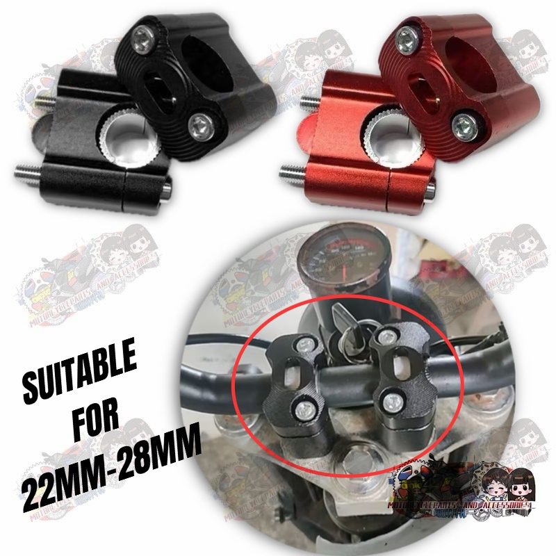 LJ Motorcycle 2pcs Extension Handle Bar Lifter Suitable for 22mm-28mm ...