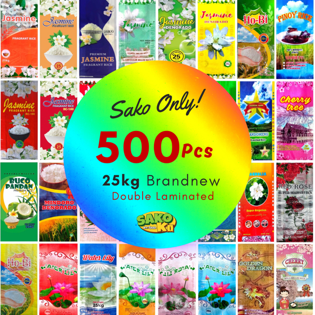 500 pcs (25 Kg) Rice Sacks DOUBLE Laminated (SAKO ONLY) | Shopee ...