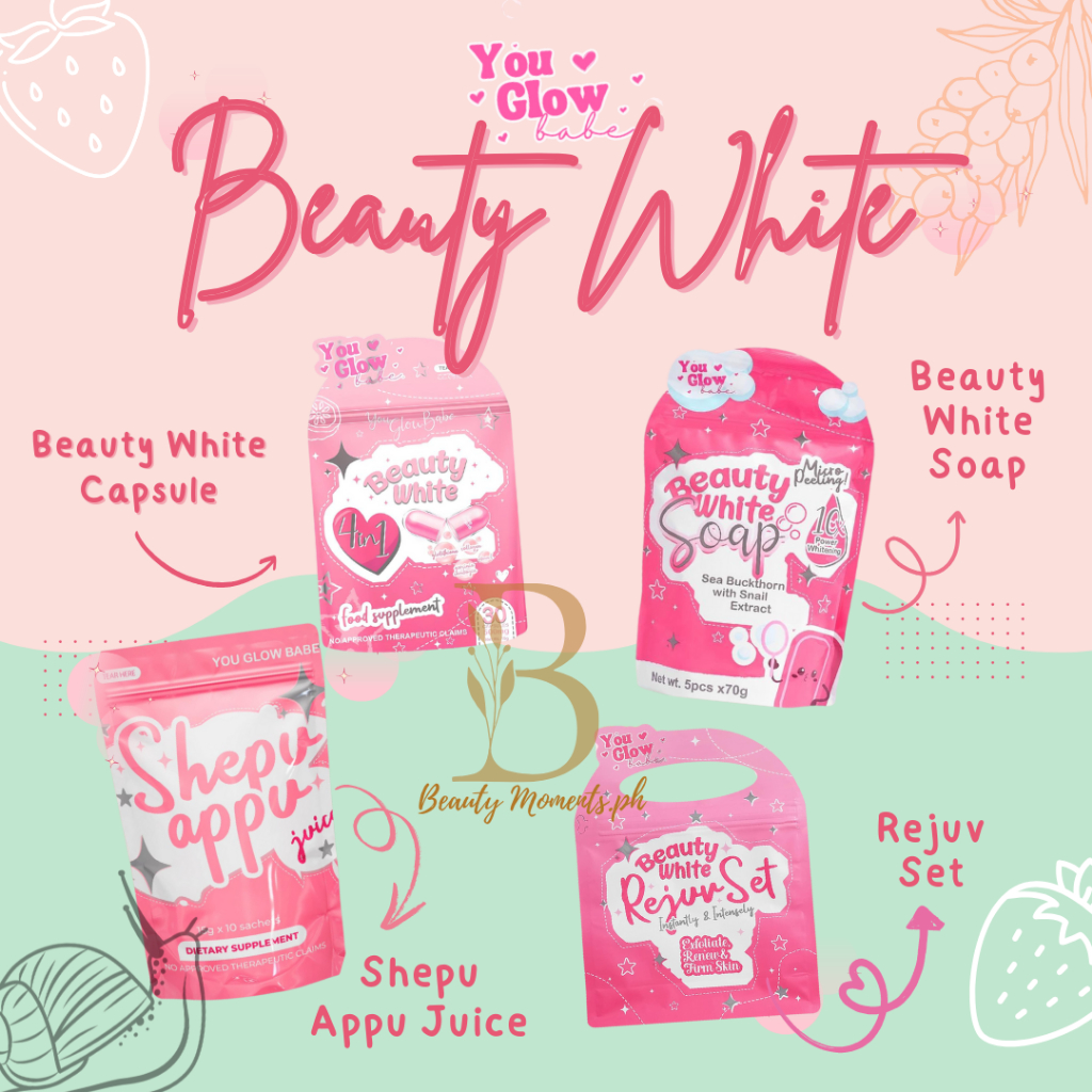 YouGlow BAbe BEAUTY WHITE SOAP| 4 IN 1 CAPSULE GLUTATHIONE VITAMIN C ...