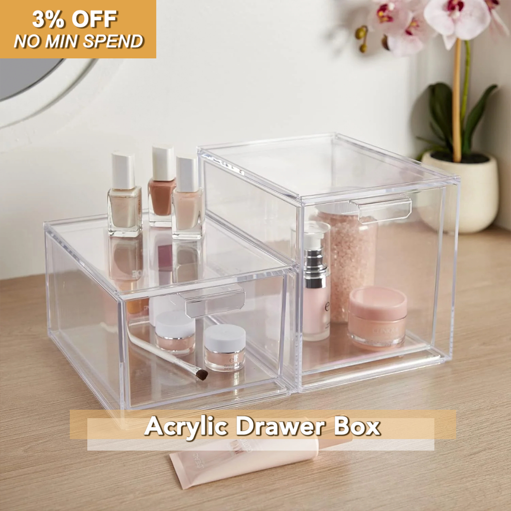HomeIQ Acrylic Drawer Box | Shopee Philippines