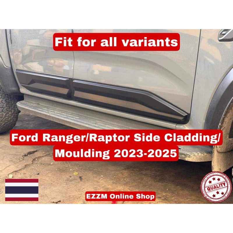 FORD RANGER/RAPTOR SIDE CLADDING/MOULDING 2023-2025 (THAILAND MADE ...