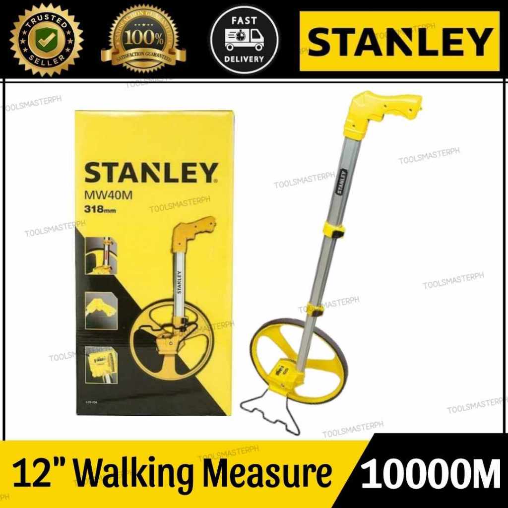 STANLEY 1-77-174 Distance Counter Measuring Wheel with Carry Bag (MW40M ...