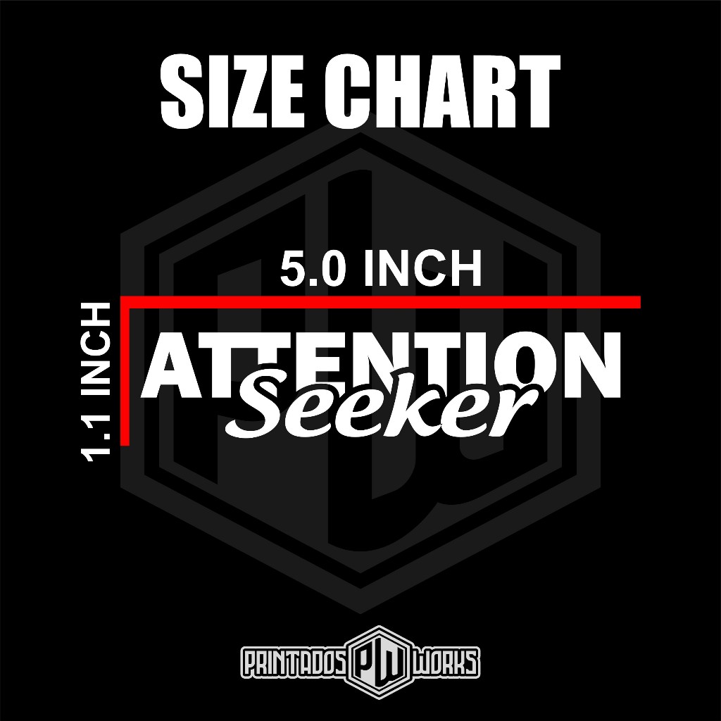 ATTENTION SEEKER decal sticker cutout for car , motorcycle and more ...