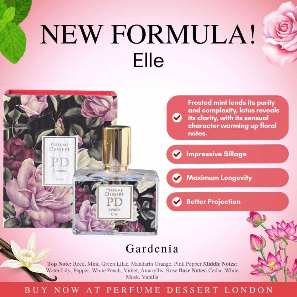OFFICIAL DISTRIBUTOR Original Perfume Dessert ELLE 30ml EDP | Shopee ...