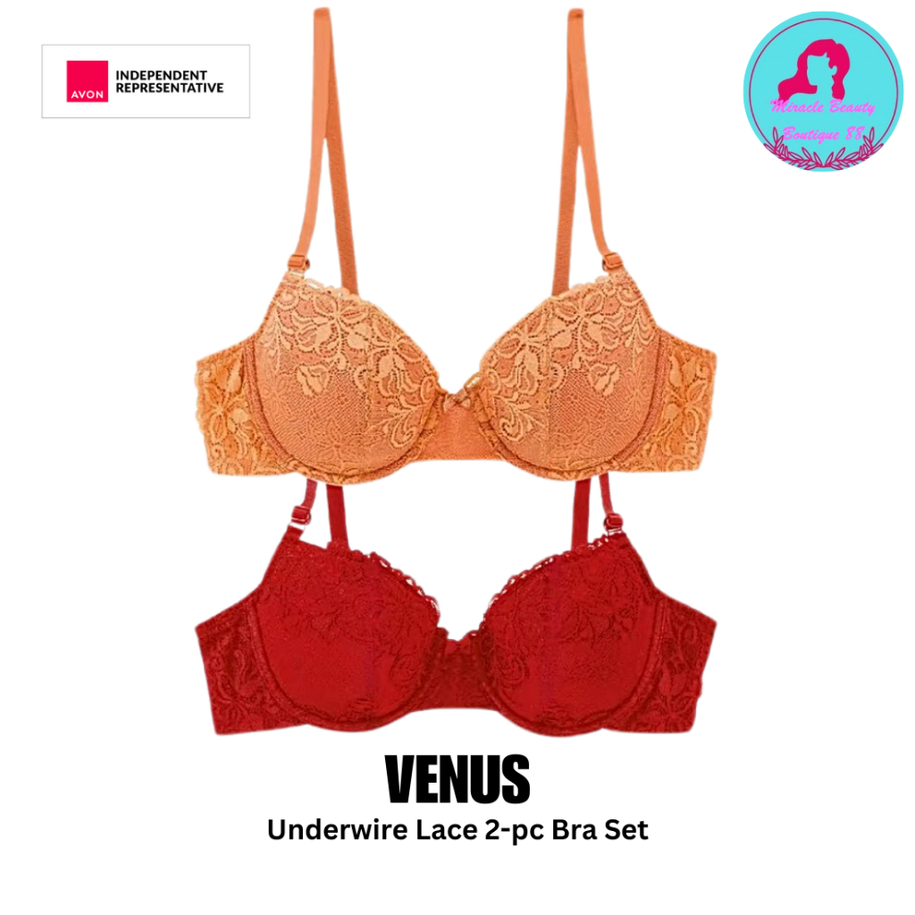 VENUS Underwire Lace 2-PC Bra Set | Shopee Philippines