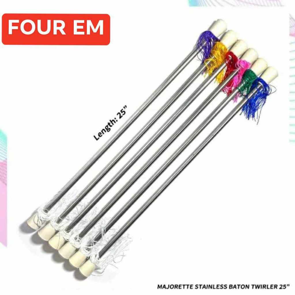 1 PC MAJORETTE BATON STAINLESS USED IN BAND, 25 INCHES, ASSORTED COLOR ...